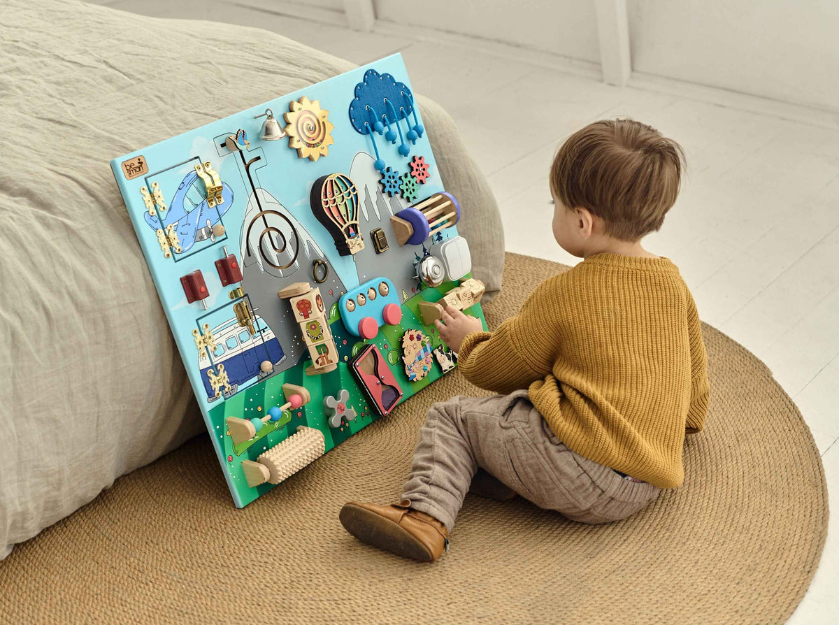 Activity busy board for children from 12 months